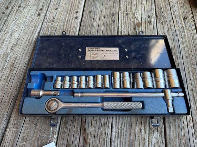 1/2'' Drive 18pc Double Socket Wrench Set - Schmid Auction