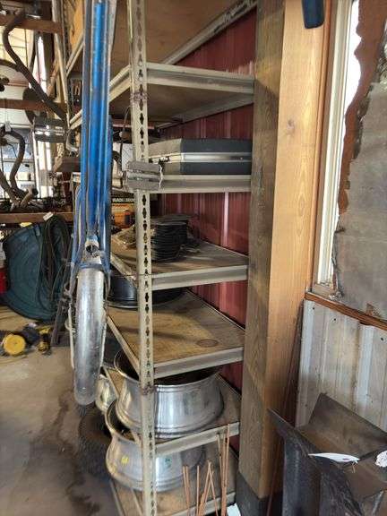 8 Shelf Metal Storage rack, 5ft wide x 9ft tall - Schmid Auction