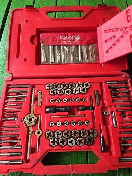 Matco tools 117pc deluxe tap and die threading set. - Schmid Auction