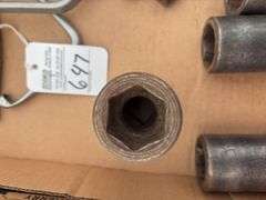 Snap-on cutters, 3/4" drive standard sockets, misc. sockets, snap-on angled wrenches standard ...