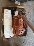 Winch strap hook, cast iron, hammer, channel locks, misc. tools ...