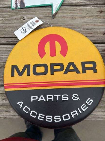 Metal Mopar sign - Schmid Auction