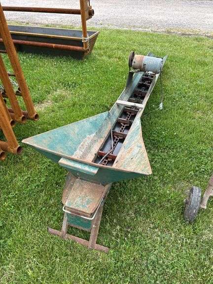 Chain Converyor with rubber paddles, with chute, with working 110V ...