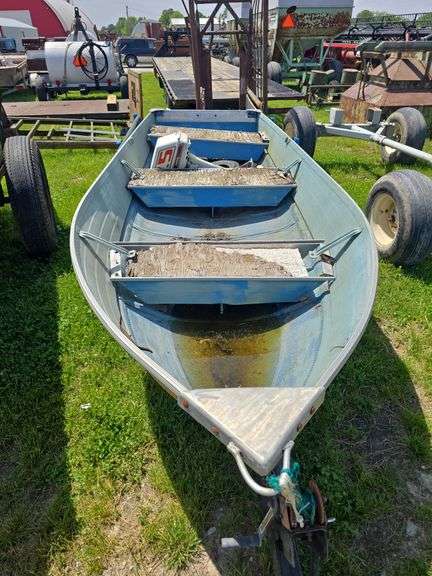 1977 Sea King trailer vin MW771585 Montgomery Ward V-bottom boat 7.5hp ...