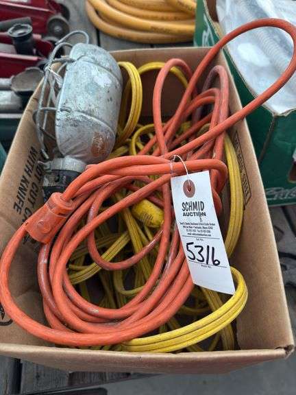 Electric extension cord and drop light - Schmid Auction