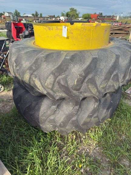 Pair of 18.4 -38 Rear Tractor Clamp on Duals - Schmid Auction