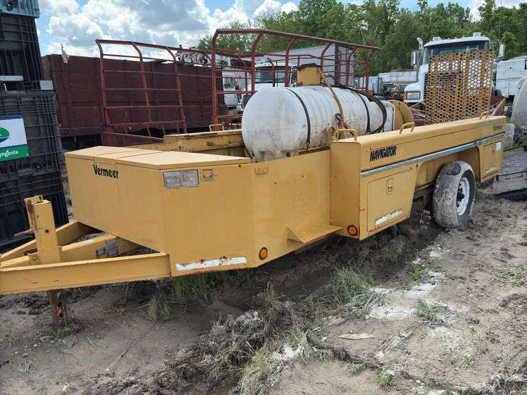 Vermeer Boring Trailer, Tandem Axle, rear ramp and pintle hitch ...