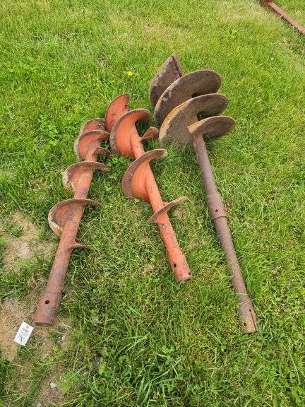 3 Post Hole Digger Bits - Schmid Auction