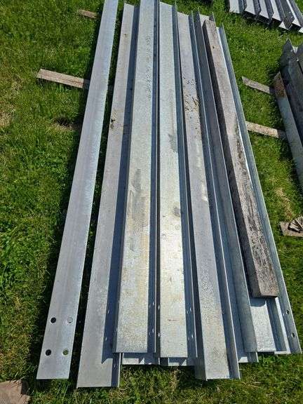 Stack of 10pcs new guard rail posts 9ft long - Schmid Auction