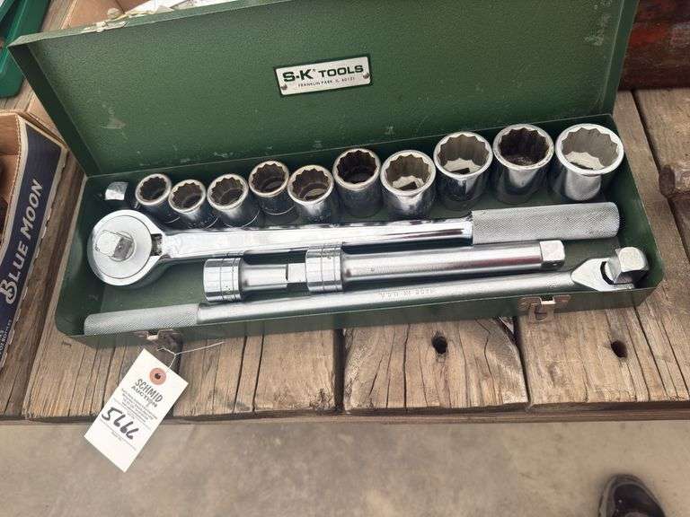 Large S and K socket set, ratchet, breaker bar - Schmid Auction