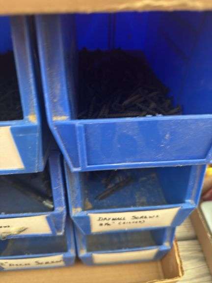 Parts bins, some with hardware - Schmid Auction