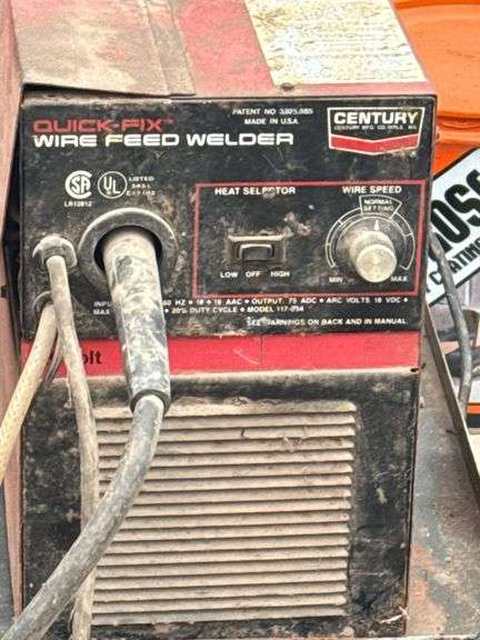 Century wire welder 110V on cart - Schmid Auction