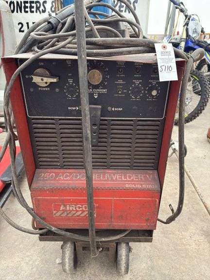 Airco 250 electric arc and tig welder with car, works - Schmid Auction