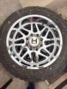 Hostile sprocket chrome rims with 275/55R20 Ealken wildpeaks 50% tread ...