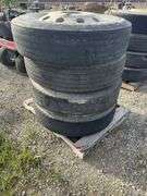 4 11R 24.5 rims and tires, aluminum rims - Schmid Auction