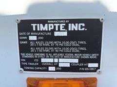 1990 Timpte Hopper Bottom, 41ft, 66'' sides, Steel Wheels, 11R24.5 ...