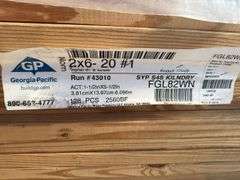 New Unused 108pcs of No. 1 Yellow Pine 2x6x20' Lumber (The Bid will be ...
