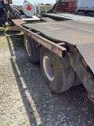 1982 53ft double drop semi trailer w/dove tail & ramps & outriggers ...