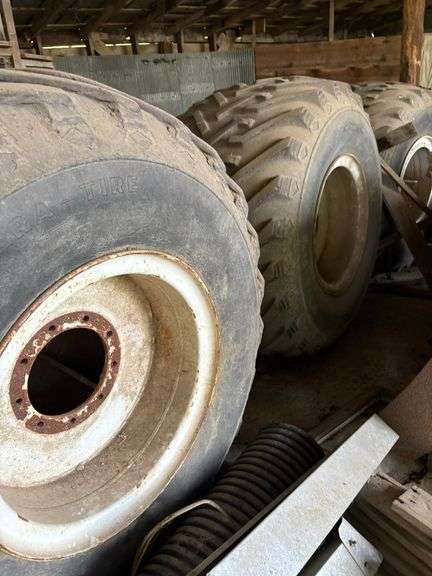 4 Terra Tires 48x31-20 10 Ply, 9 Bolt - Schmid Auction