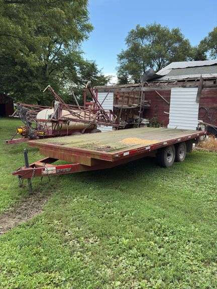 2010 Jerry James 8x18' Bumper Hitch Flatbed Trailer, Tandem Axle, VIN ...