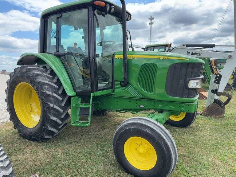 John Deere 6420 Tractor, 2wd, 4,241 hours, 2 remotes, 540pto, 3pt, left ...