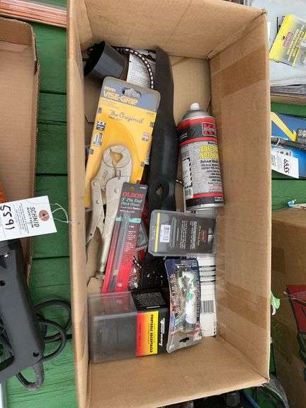 Vise grips locking wrench, scroll saw blades, and misc. - Schmid Auction