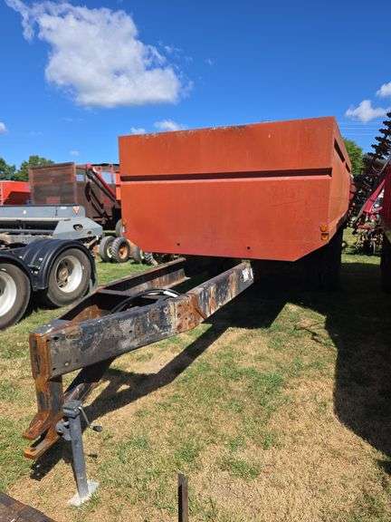 Pull Type Dump Bed Trailer, 16ft bed, Single Axle with rear door, Scissor Hoist, Runs off Hyd ...