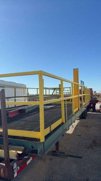 2 sections of 10ft x 20ft mezzanine platform with 8ft long legs and ...