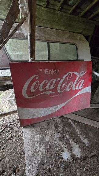 65x44 Metal Coco-Cola Metal Sign - Schmid Auction