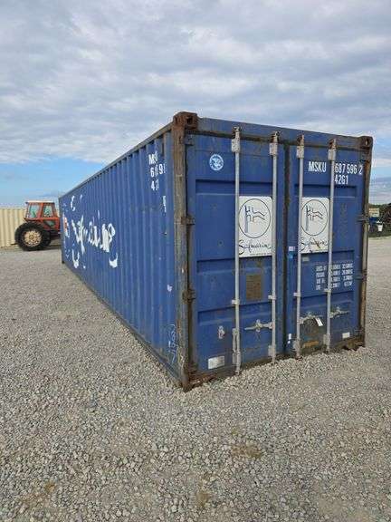 Used 40ft Shipping Container, with one end door - Schmid Auction