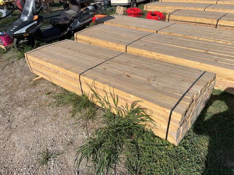 110 boards of 2"x4"x10' #2 white wood lumber, (Bidding is by the board ...