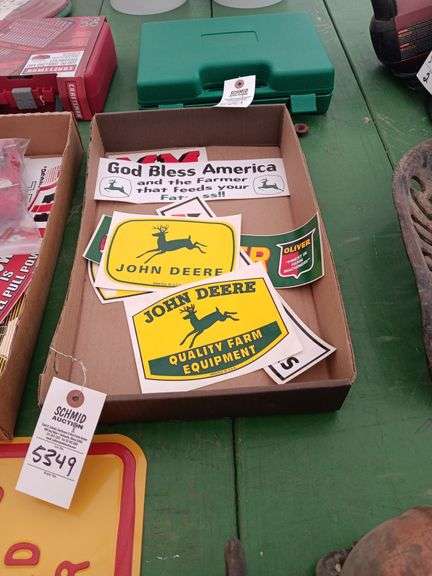 John Deere and Oliver bumper stickers - Schmid Auction