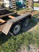 Homemade farm trailer, solid tandem axle, new tongue, no title, w/ramps ...