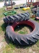 2 Farmall tires with, rims, 13.6-38/12-38 - Schmid Auction