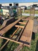 Homemade farm trailer, solid tandem axle, new tongue, no title, w/ramps ...