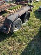 Homemade farm trailer, solid tandem axle, new tongue, no title, w/ramps ...