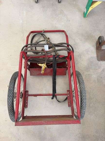 Torch cart with hose, torch, and regulator - Schmid Auction