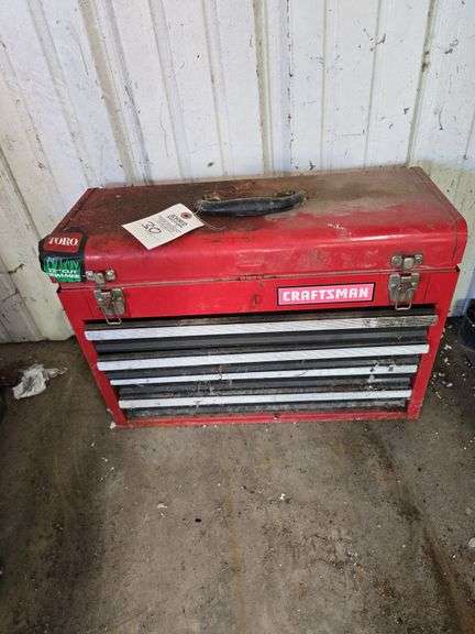 Craftsman toolbox with tools, sockets, oil filter wrenches ...