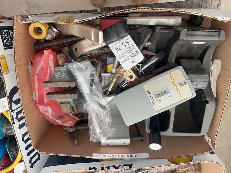 Small vise, clamp, drill bits, pliers, and misc. tools - Schmid Auction