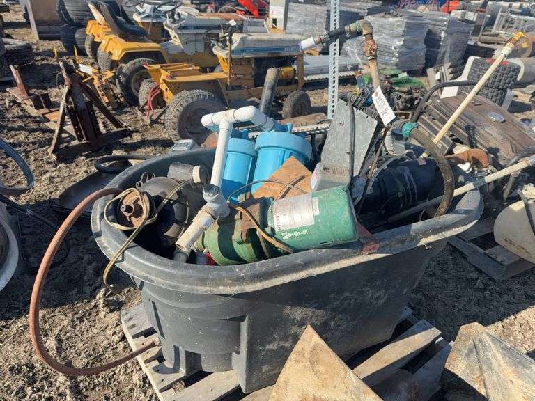 Water Trough with Waterers and well pump - Schmid Auction