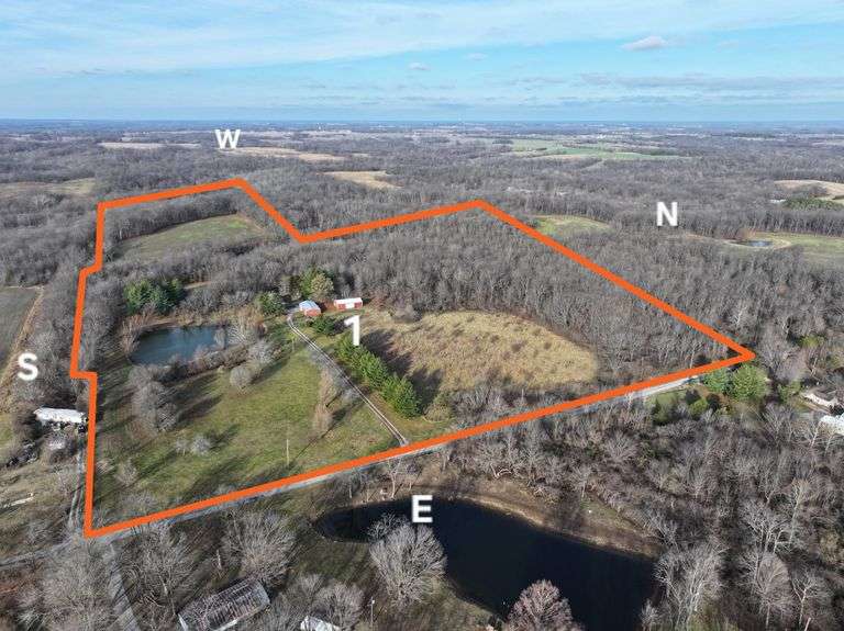 Tract 1: 61.8 + or – acres, 13.32 FSA tillable acres, 2 ponds approx. ¾ ...