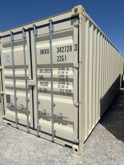 New 20ft shipping container with end door, #3427283 - Schmid Auction