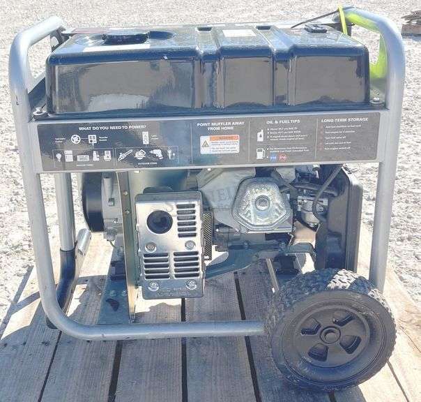 5,000 watt portable generator w/ Briggs engine - Schneider Auctioneers LLC