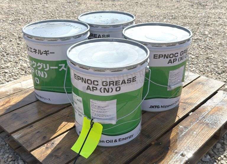 4 unopened buckets of Epnoc grease - Schneider Auctioneers LLC