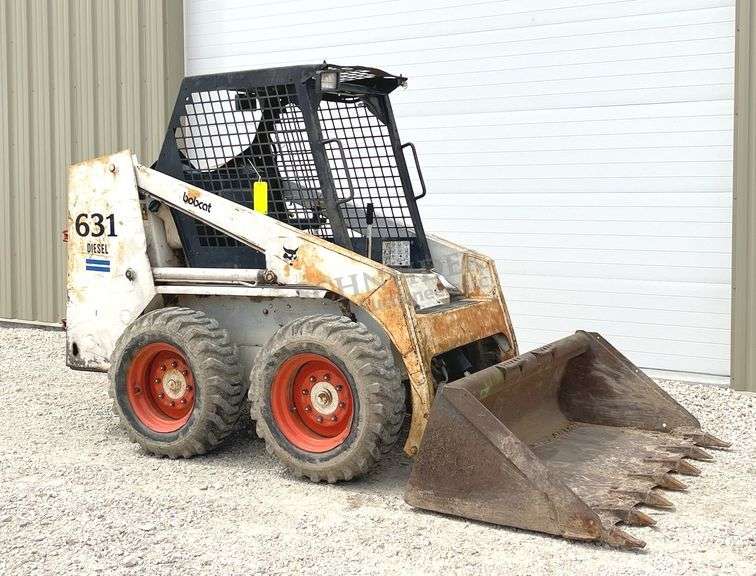 Bobcat 631 diesel skid steer loader - Schneider Auctioneers LLC