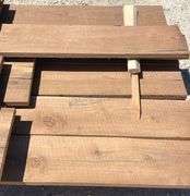 Group of 1" thick rough sawn walnut lumber - Schneider Auctioneers LLC