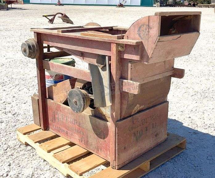 Antique Clipper wooden seed cleaner - Schneider Auctioneers LLC