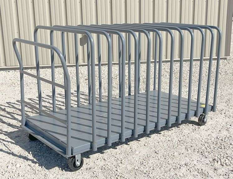 3'x6' rolling steel material cart - Schneider Auctioneers LLC
