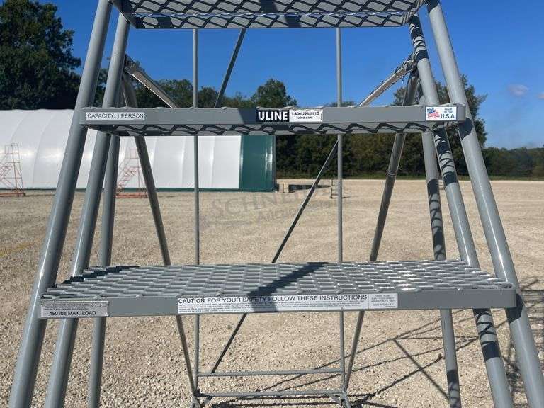 13' rolling steel utility stairs - Schneider Auctioneers LLC