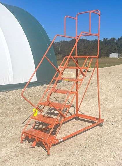 Louisville 67" rolling steel utility stairs - Schneider Auctioneers LLC